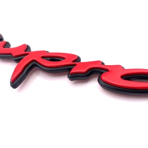 SATIN MATTE RED + Black Supra Rear Letter Badge Emblem Replacement ...