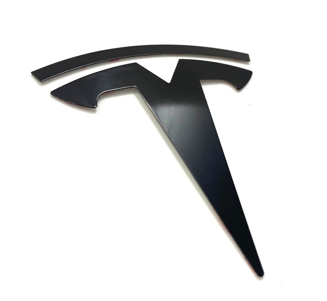 Model X FRONT "t" Badge OVERLAY Metal Emblem (GLOSS Black) - Etsy