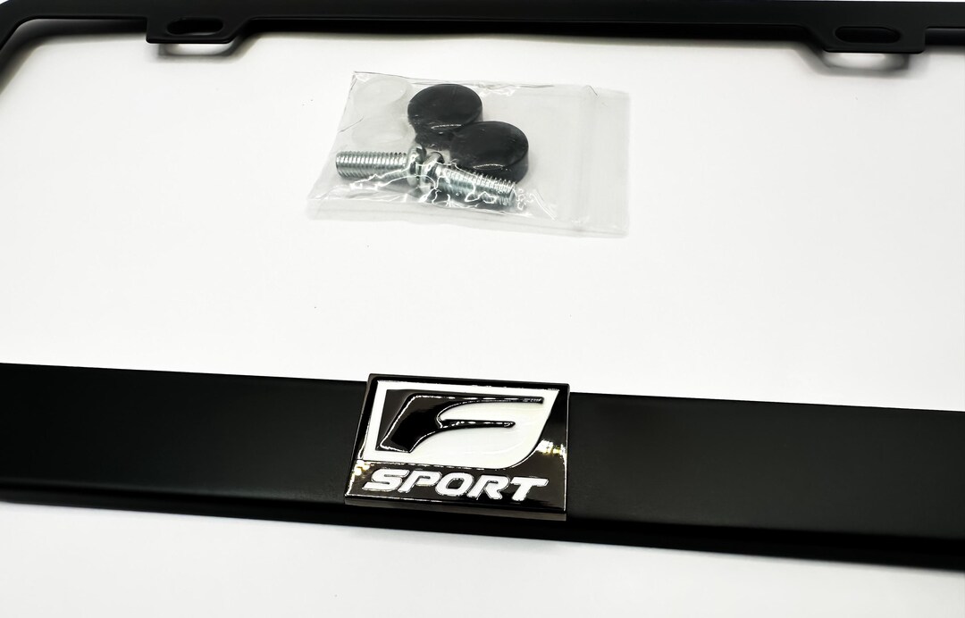 F-sport Satin Black LEXUS License Plate Frame Stainless Steel With ...