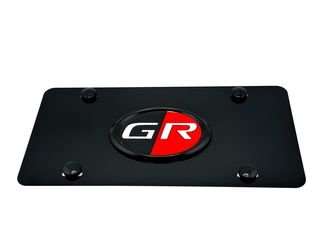 GR FRONT VANITY License Plate With Metal Emblem Badge for Toyota - Etsy