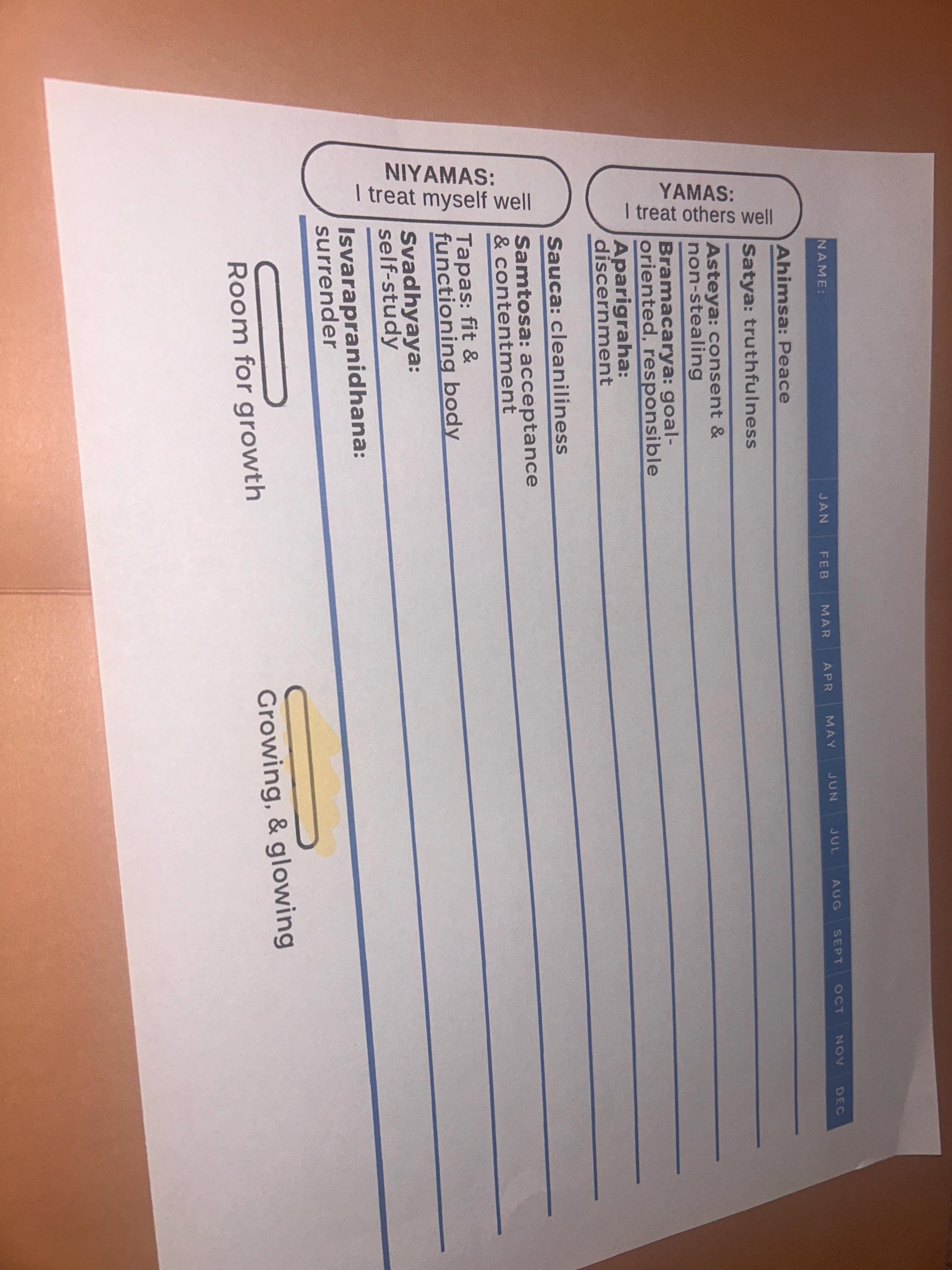Yoga Values Chart: Highlight Kindness in Kids With the Yamas and ...