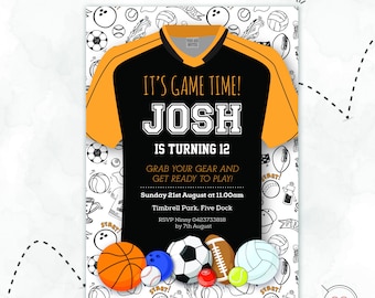 Netball Party Invite - Etsy Australia