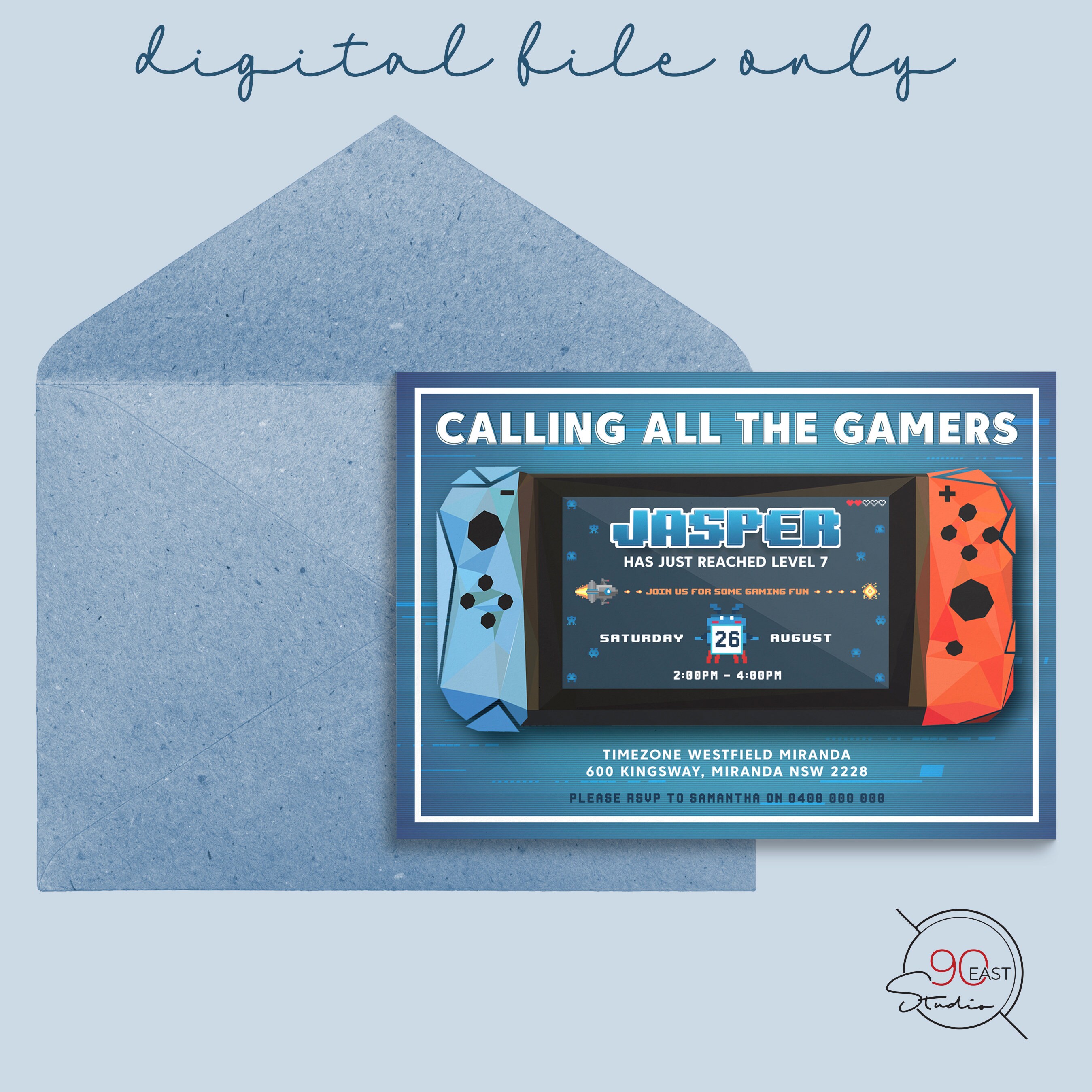 Video Game Birthday Invitation Gamer Invitation Video Game Party ...