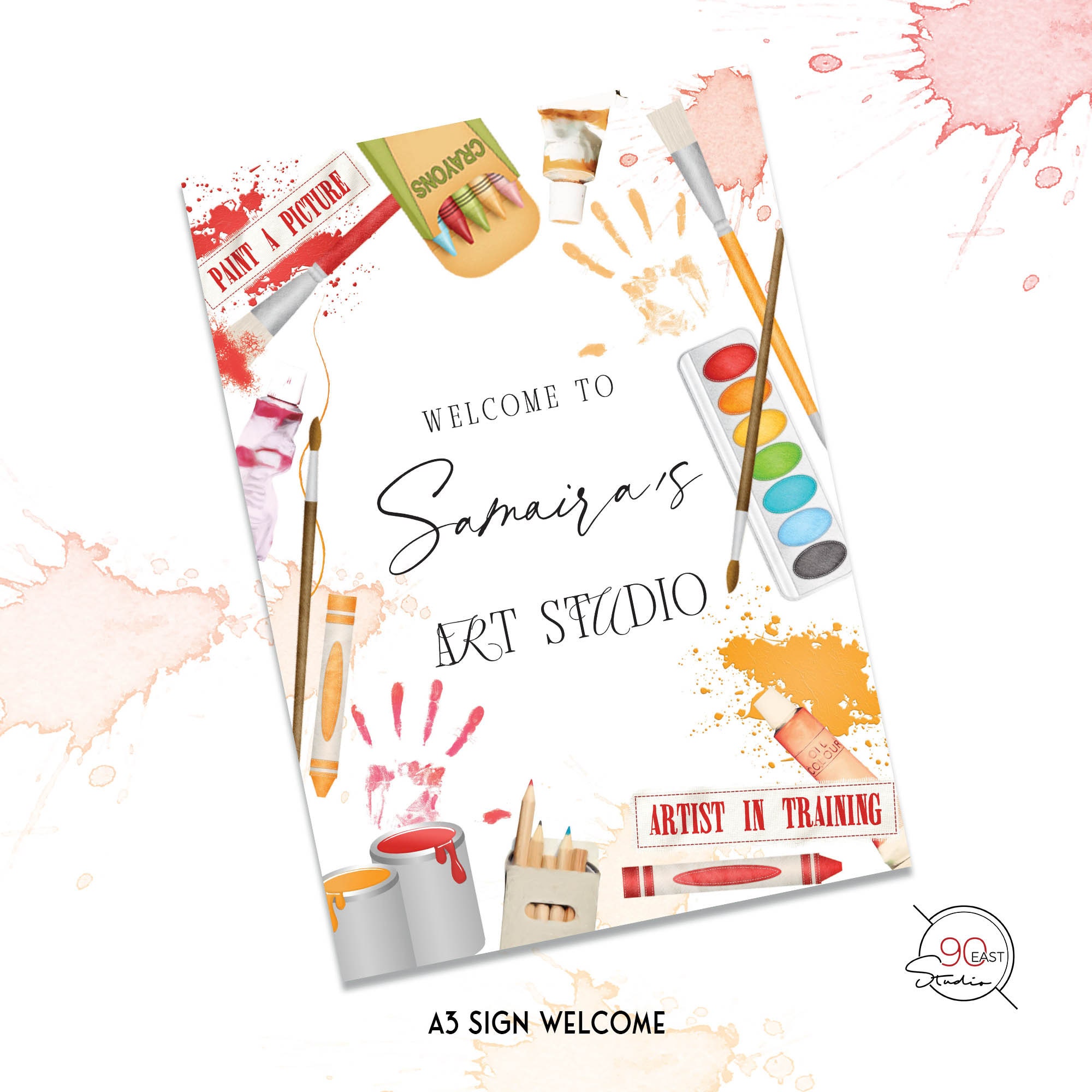 Art Birthday Invitation, Paint Party Invite, Art Studio Invite ...