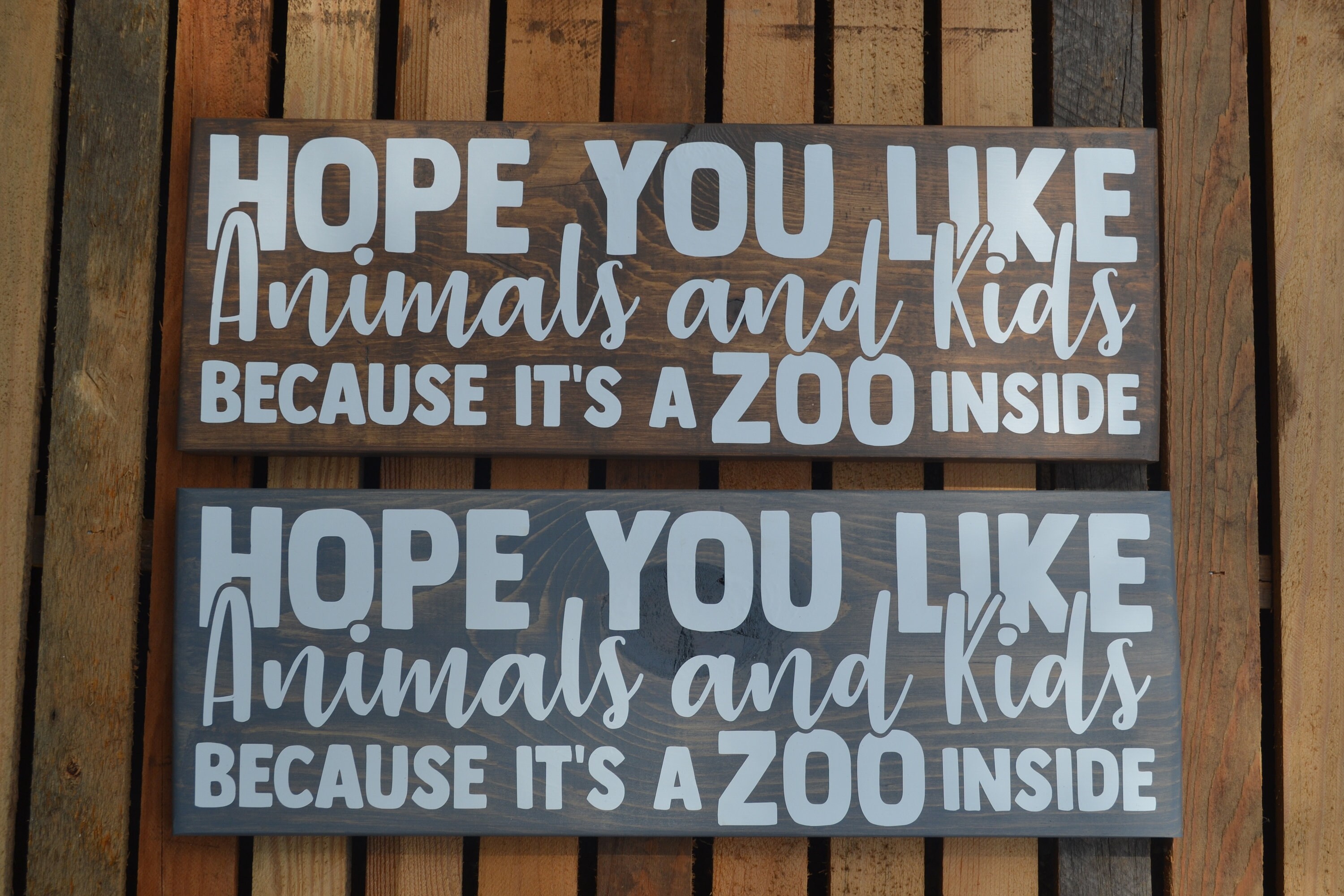 Hope You Like Kids and Animals It's A Zoo Inside Funny - Etsy
