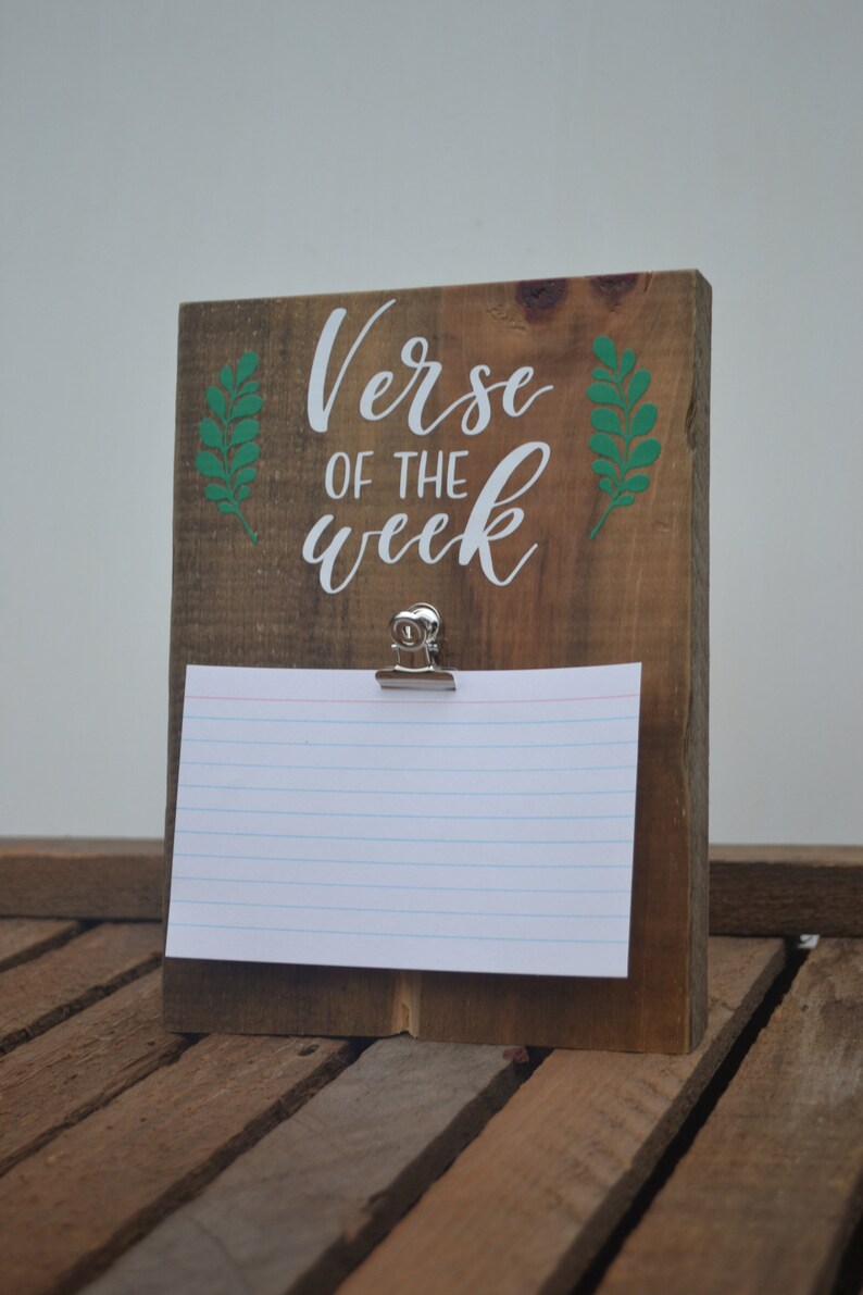 Verse of the Week Standing Frame Index Card Verses Recycled Cranberry ...