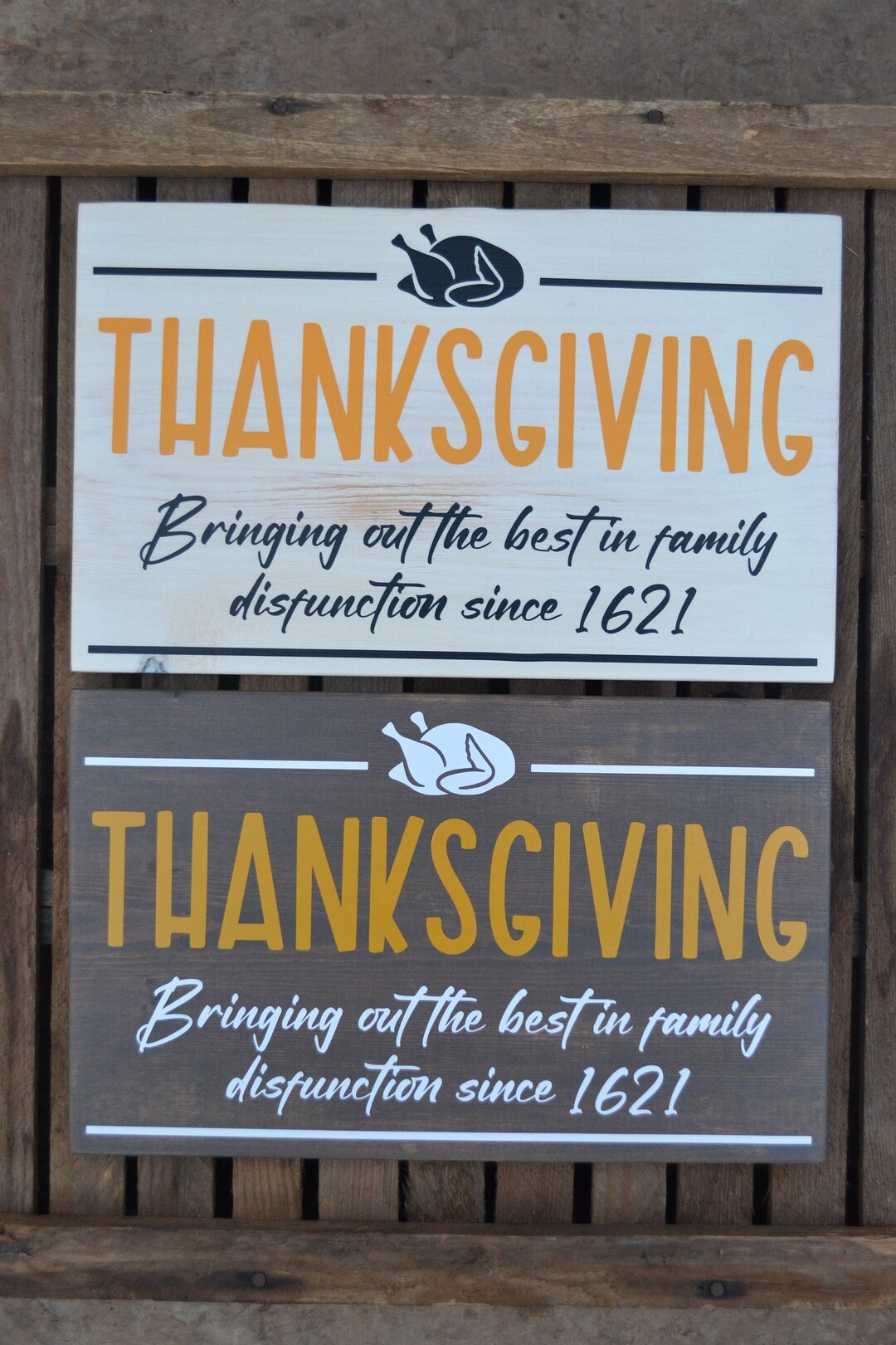 Funny Thanksgiving Sign Dysfunctional Family Turkey Day Sign Unique ...