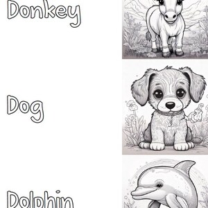 Kindergarten Alphabet and Animal Coloring Practice - Etsy