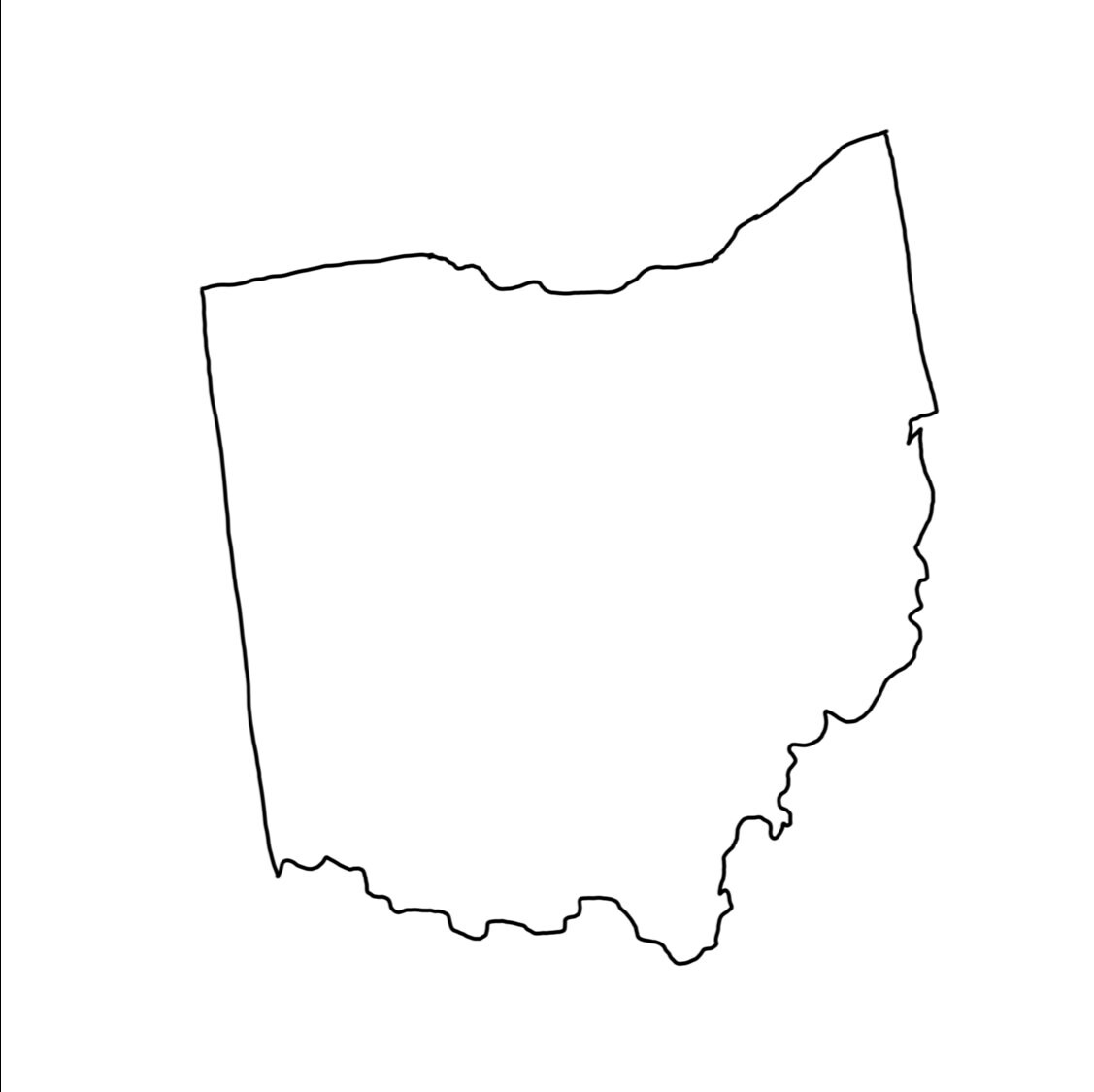 High Resolution Ohio Outline - Etsy