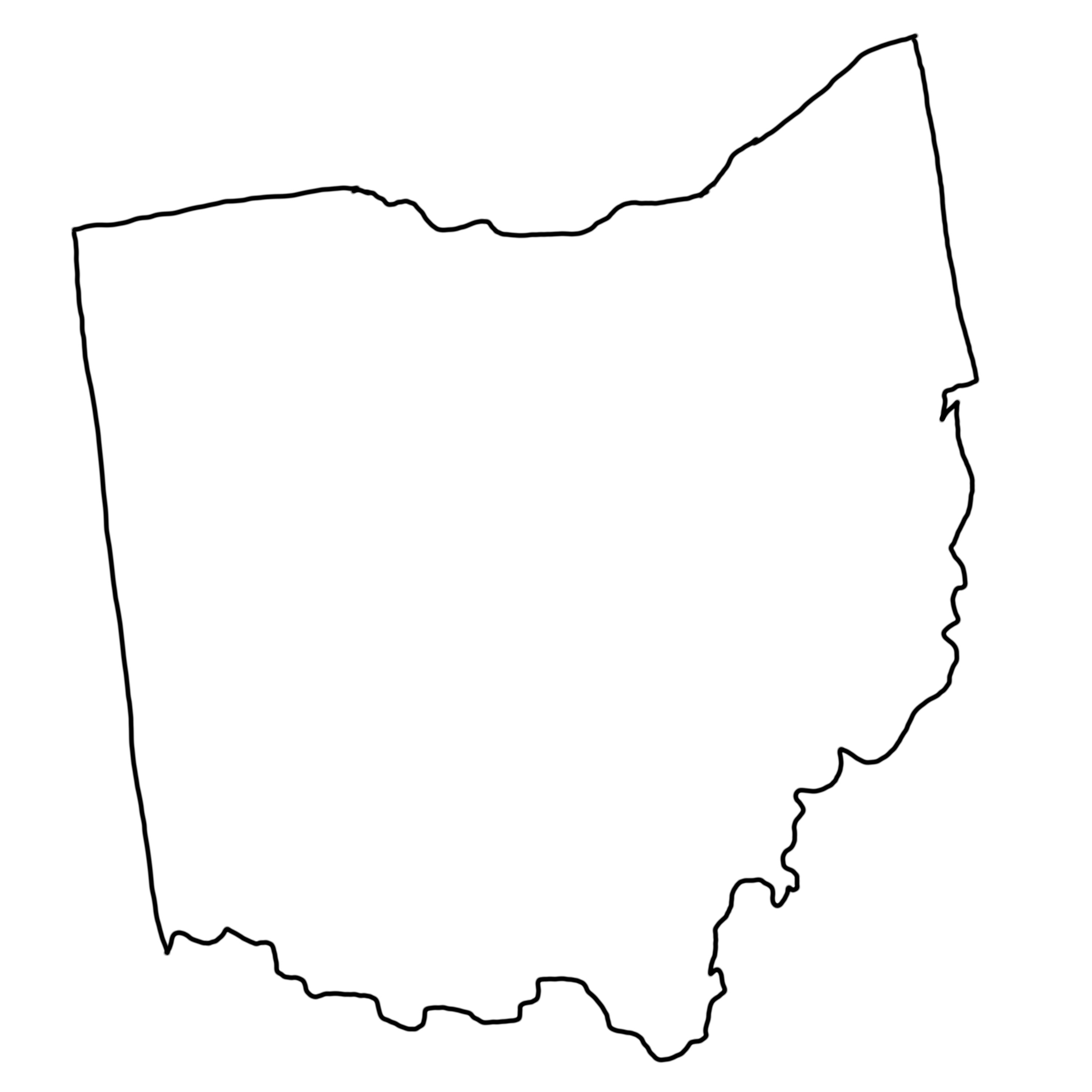 High Resolution Ohio Outline - Etsy