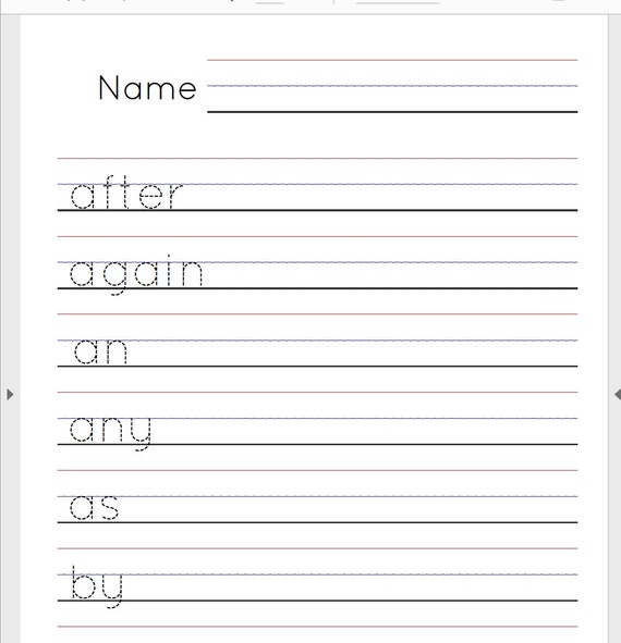First Grade Printable Handwriting Worksheets Page 2 Free Custom