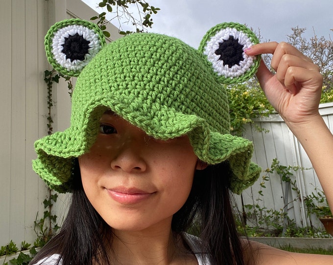 Crochet Frog Bucket Hat - Etsy