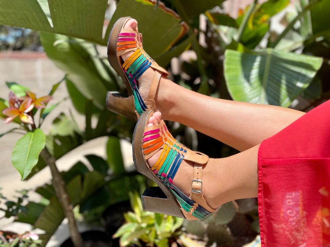 Rainbow High-heel Huarache - Etsy