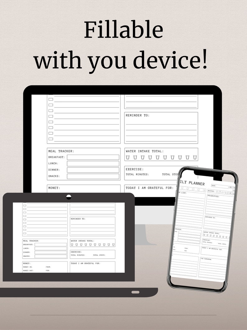 ADHD Daily Planner Printable, Hourly Planner, Organized Planner, ADHD ...