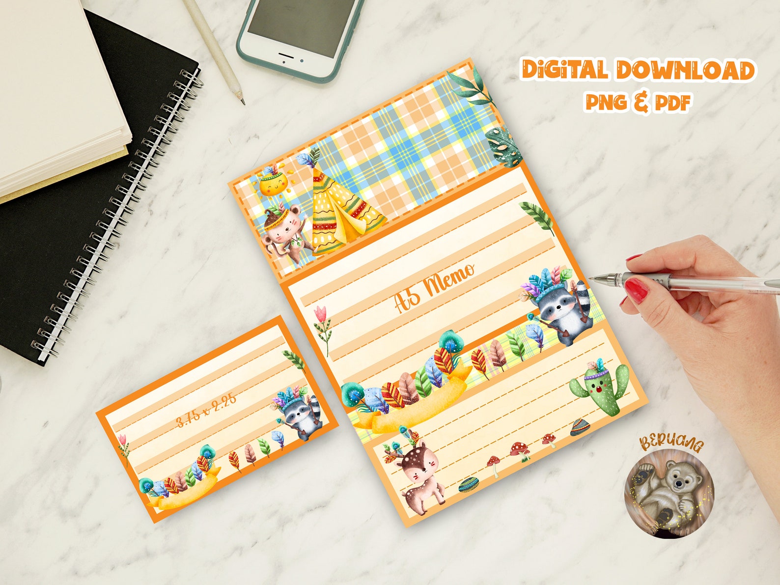 Printable Memo Sheets Printable Stationery Downloadable - Etsy