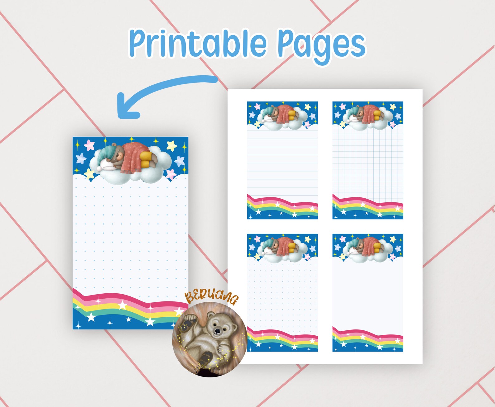 Printable Memo Sheets Printable Stationery Reminder Notes - Etsy