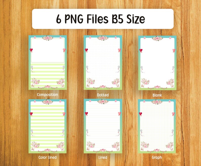 Printable Note Sheets Printable Stationery Cute Memo Set | Etsy