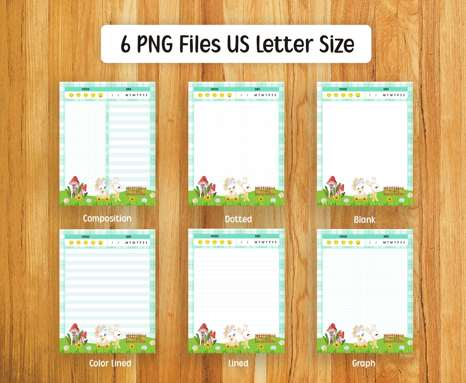 Printable Note Sheets Printable Stationery Cute Memo Set | Etsy