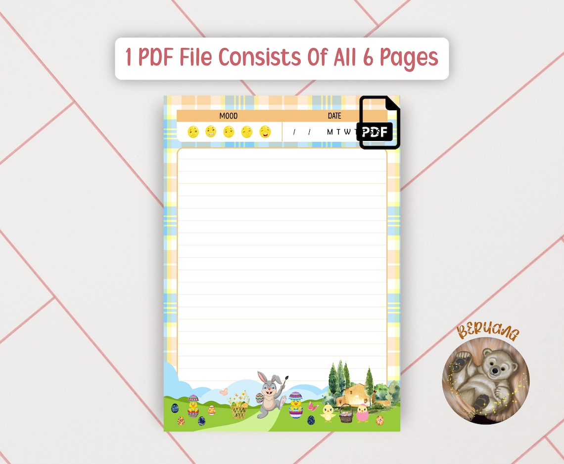 Printable Note Sheets Printable Stationery Cute Memo Set | Etsy