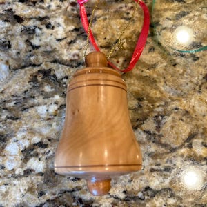 Bell Christmas Tree Ornament. Hand-turned From Upcycled Texas Wood ...
