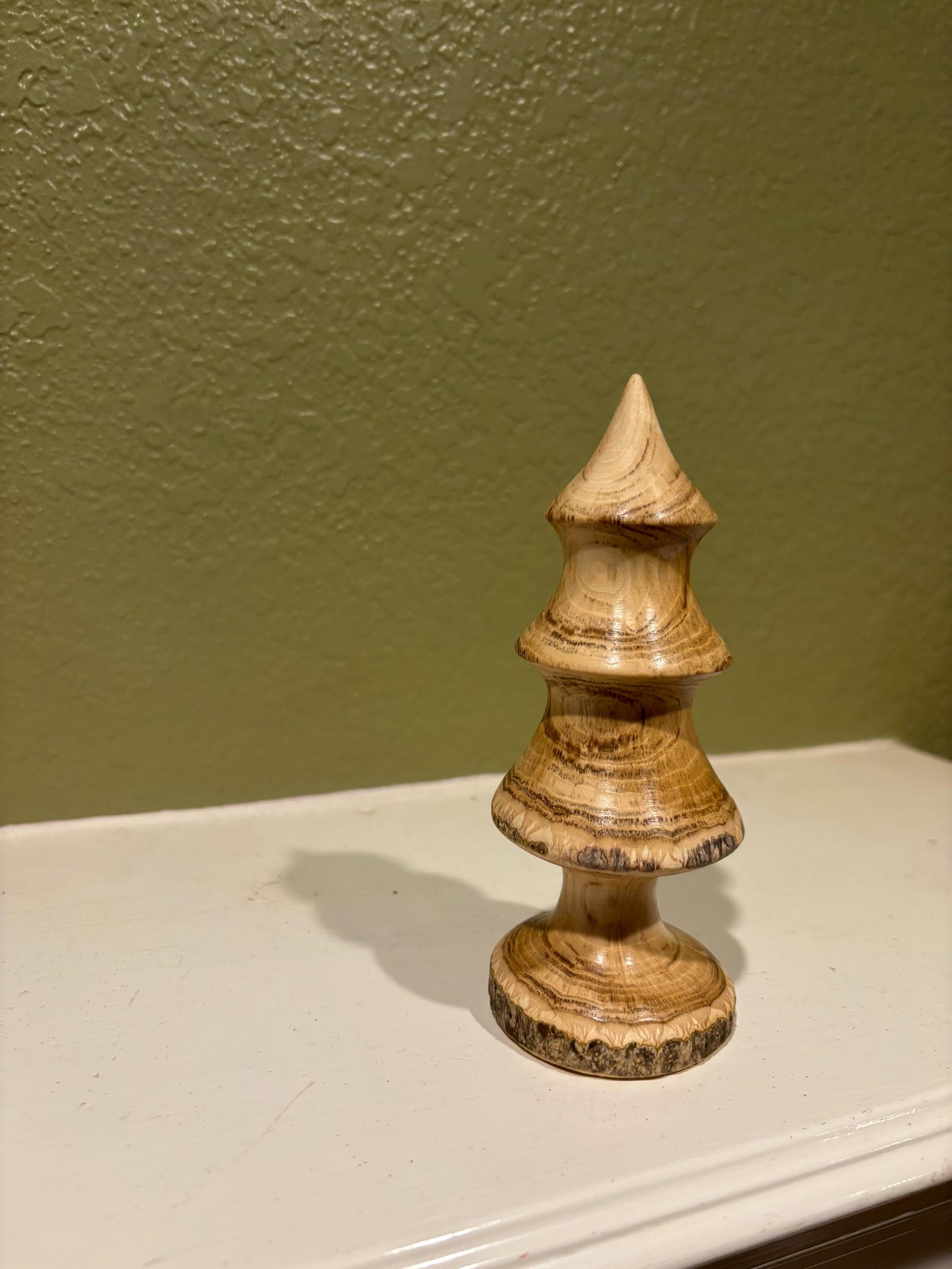 Tabletop Tree. Live Edge, Wooden, Evergreen-type Tree. Turned From ...