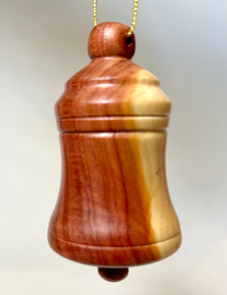 Bell Christmas Tree Ornament. Hand-turned From Upcycled Texas Wood ...