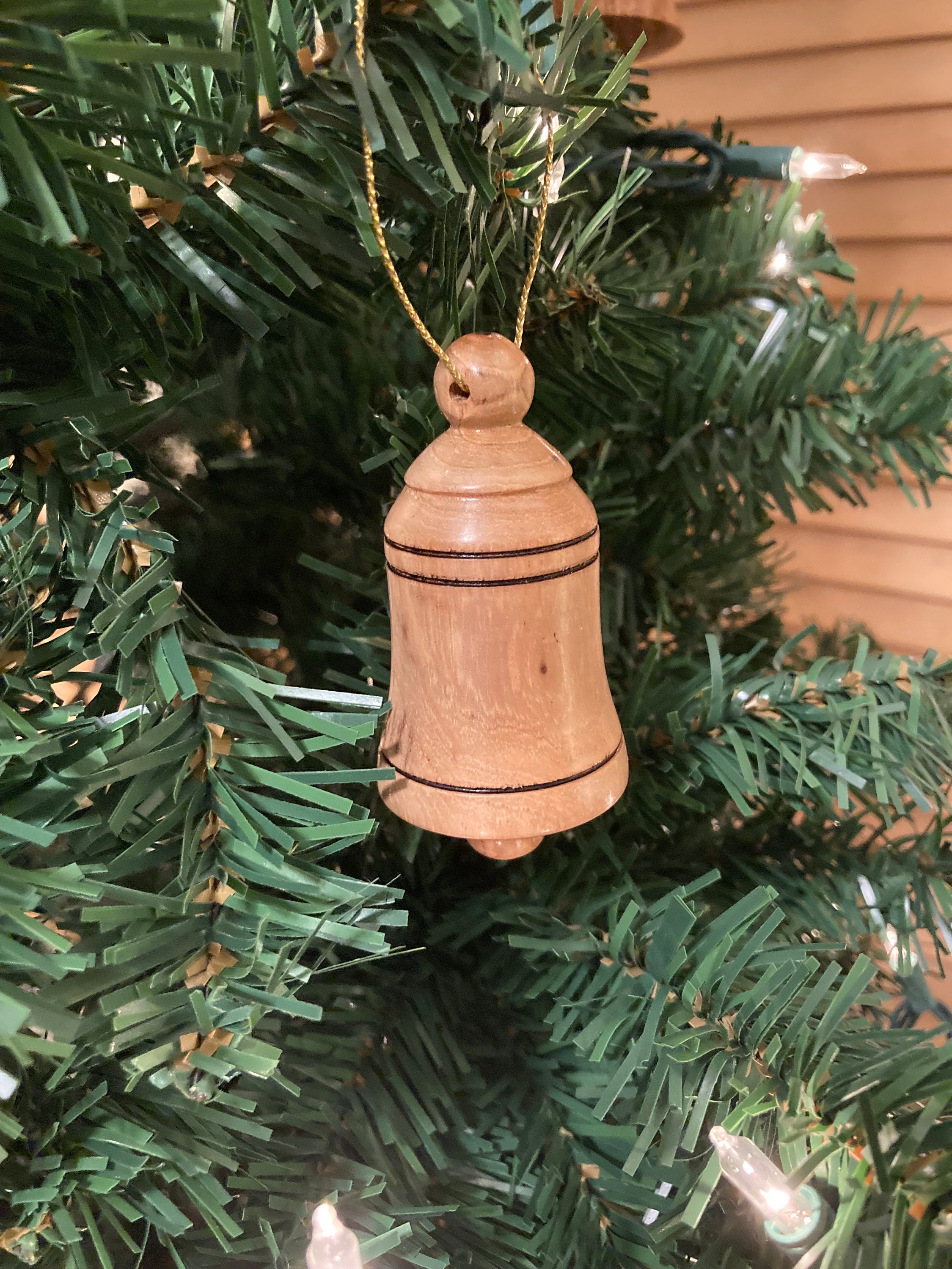 Bell Christmas Tree Ornament. Hand-turned From Upcycled Texas Wood ...