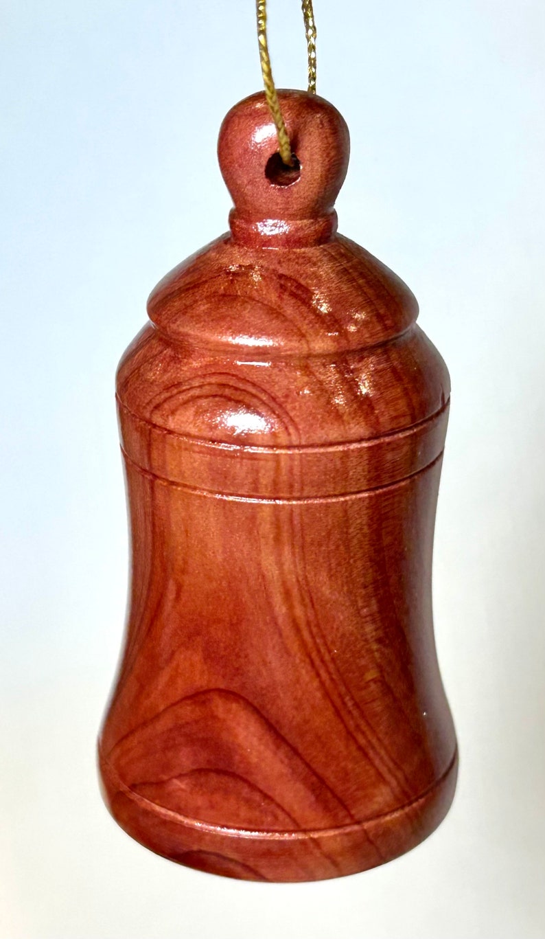 Bell Christmas Tree Ornament. Hand-turned From Upcycled Texas Wood ...