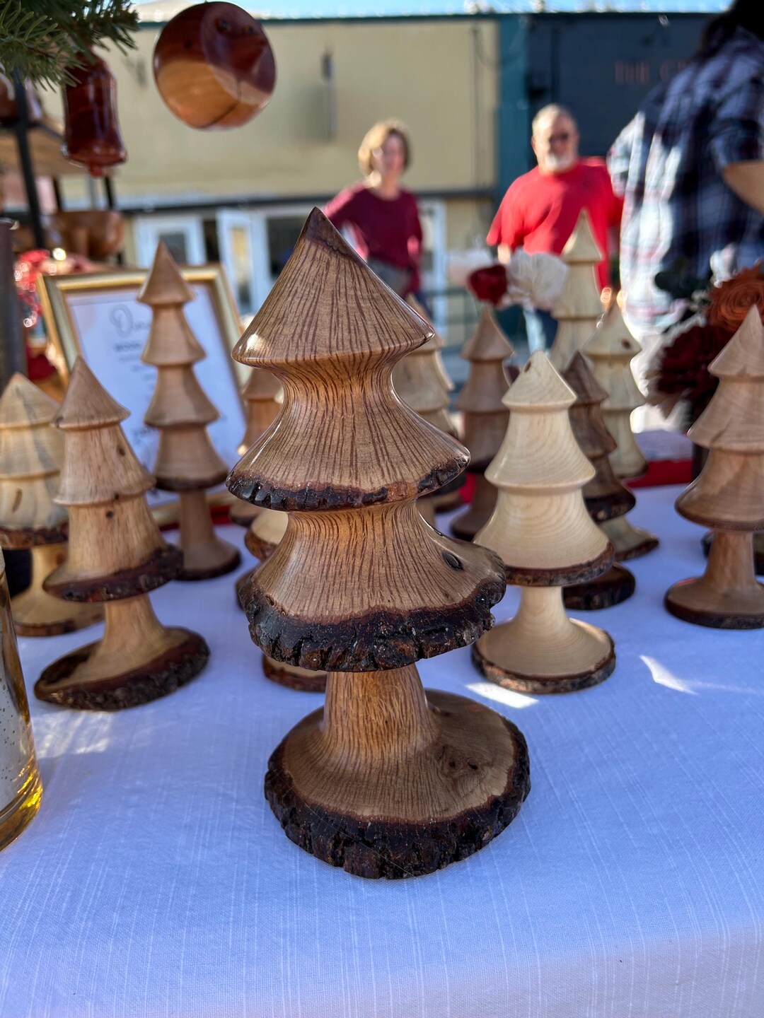 Tabletop Tree. Live Edge, Wooden, Evergreen-type Tree. Turned From ...