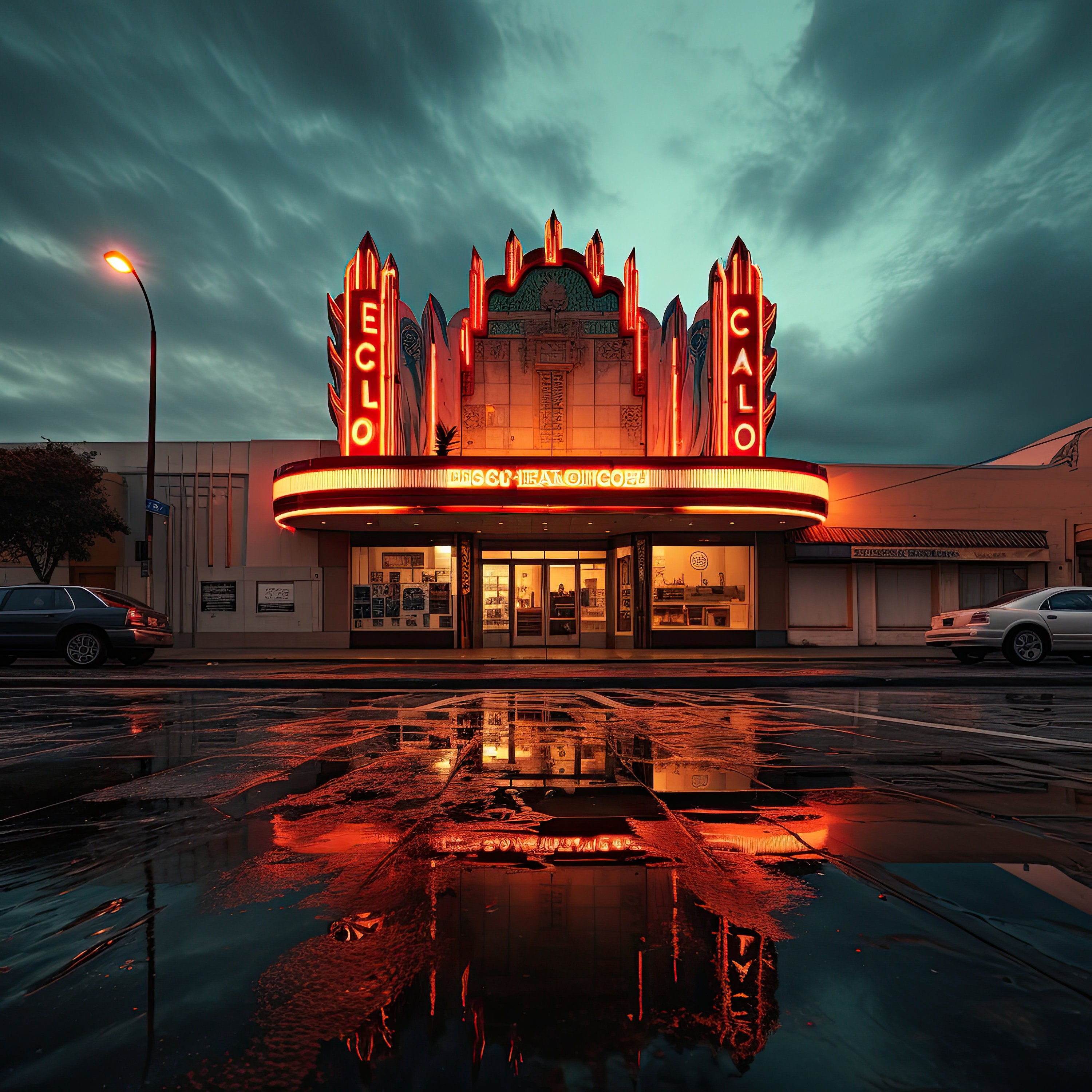 Wall Art Classic Movie Theater, American, American Cinema, Clipart ...