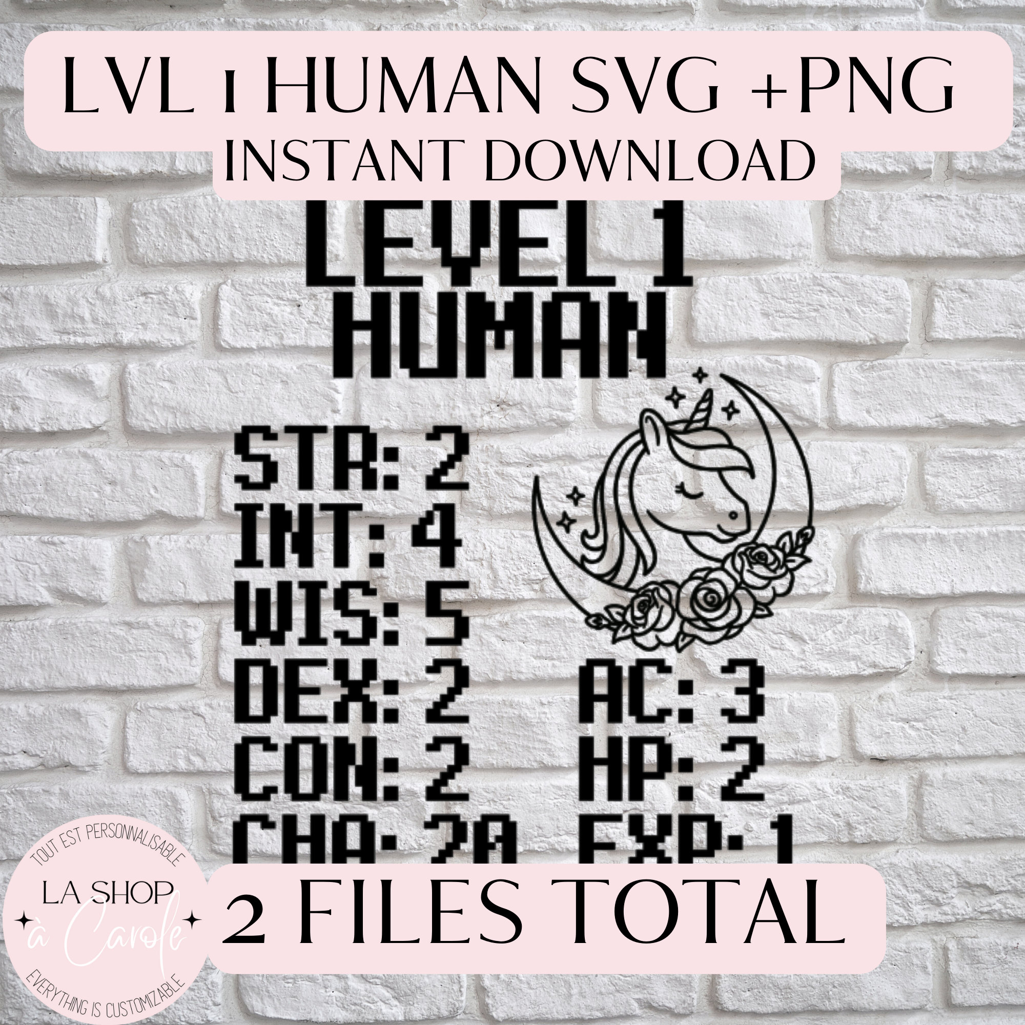 Level 1 Human | CLIPART | SVG | PNG - Etsy