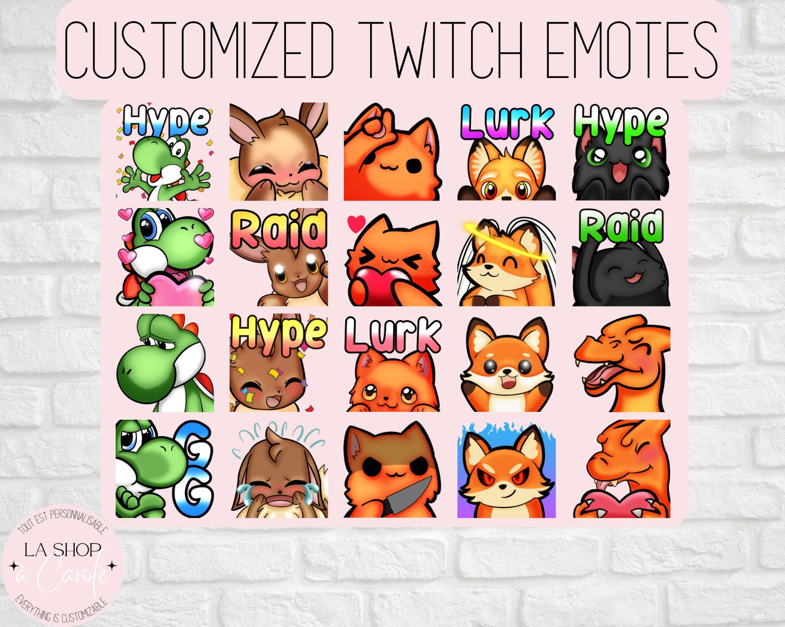 Custom Emotes, Logos and Sub Badges for Twitch and Discord - Etsy