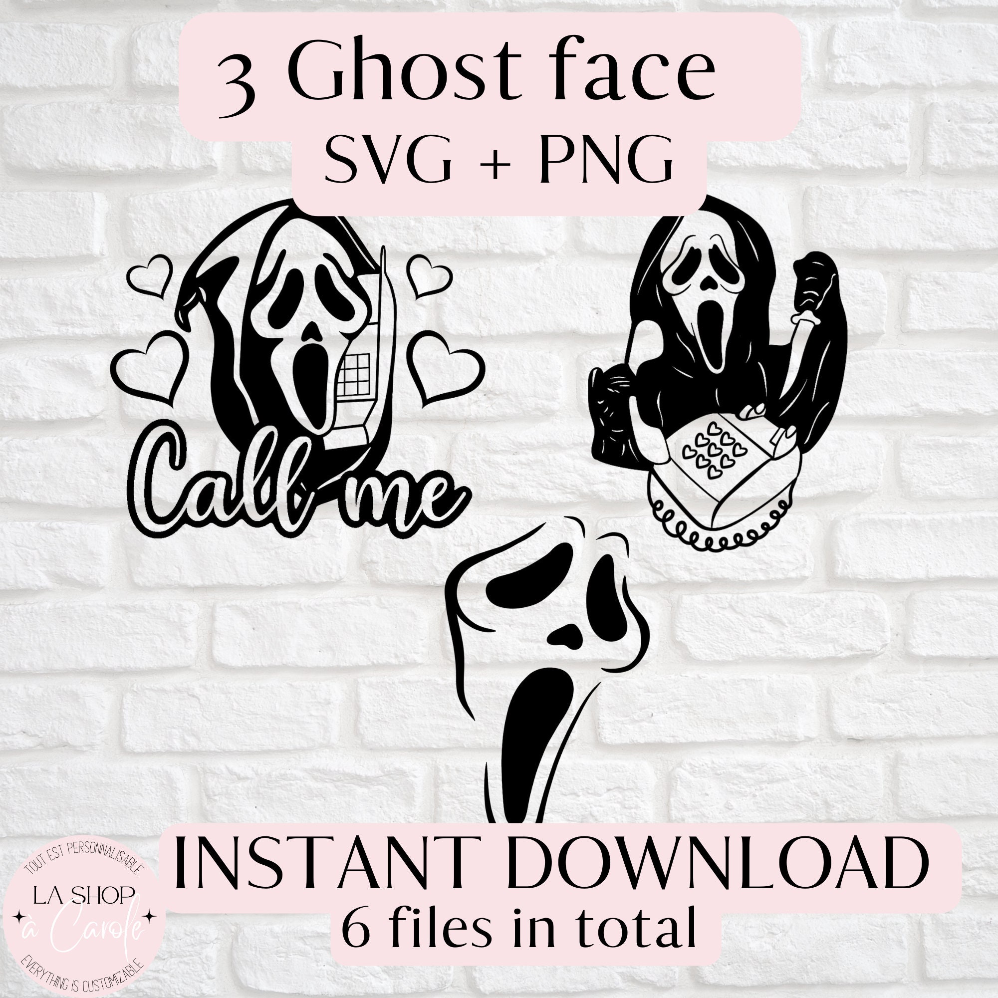 Ghostface Svg Png Bundle Etsy