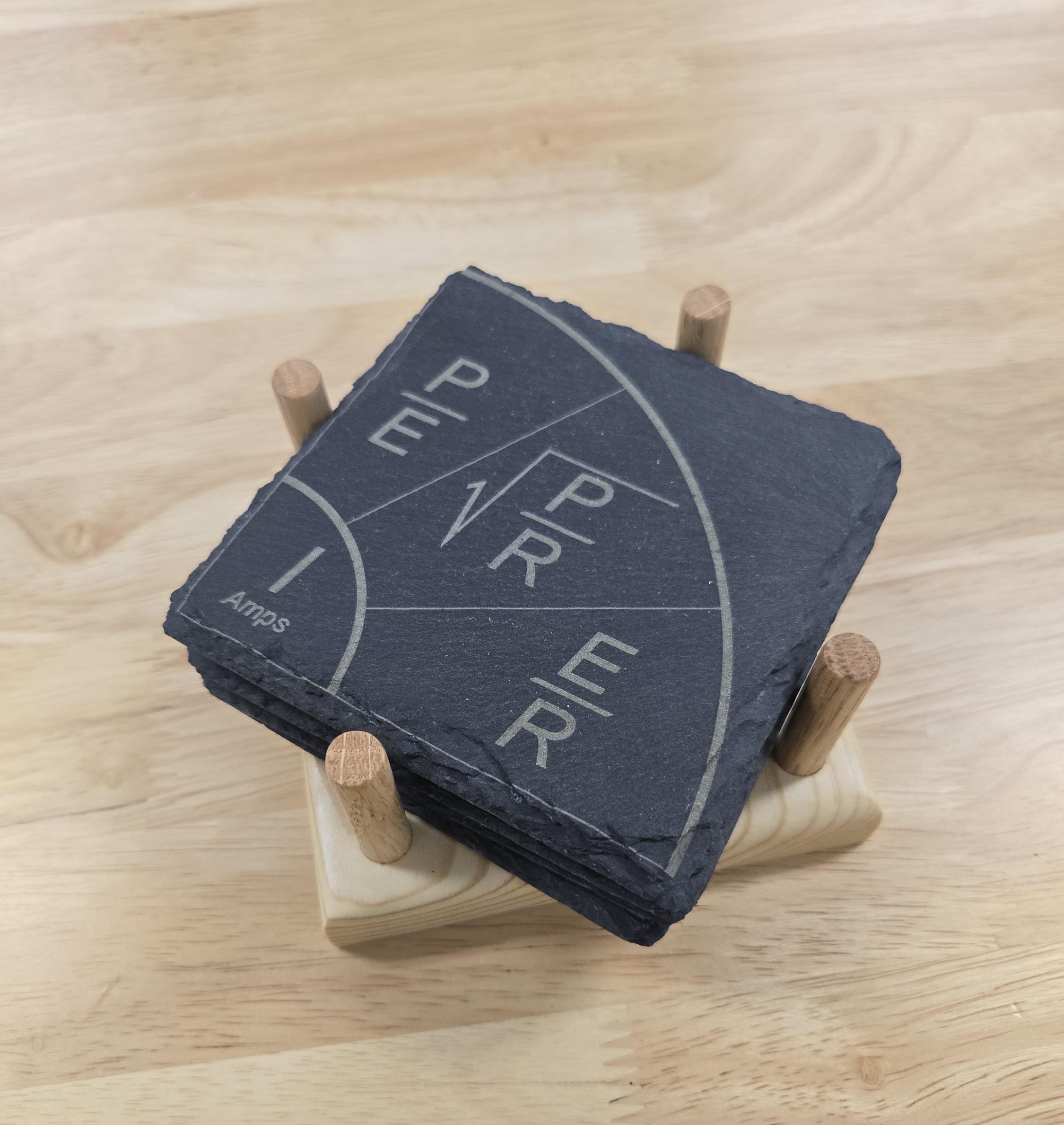 Slate Stone Ohms Law Coasters (square) - Etsy