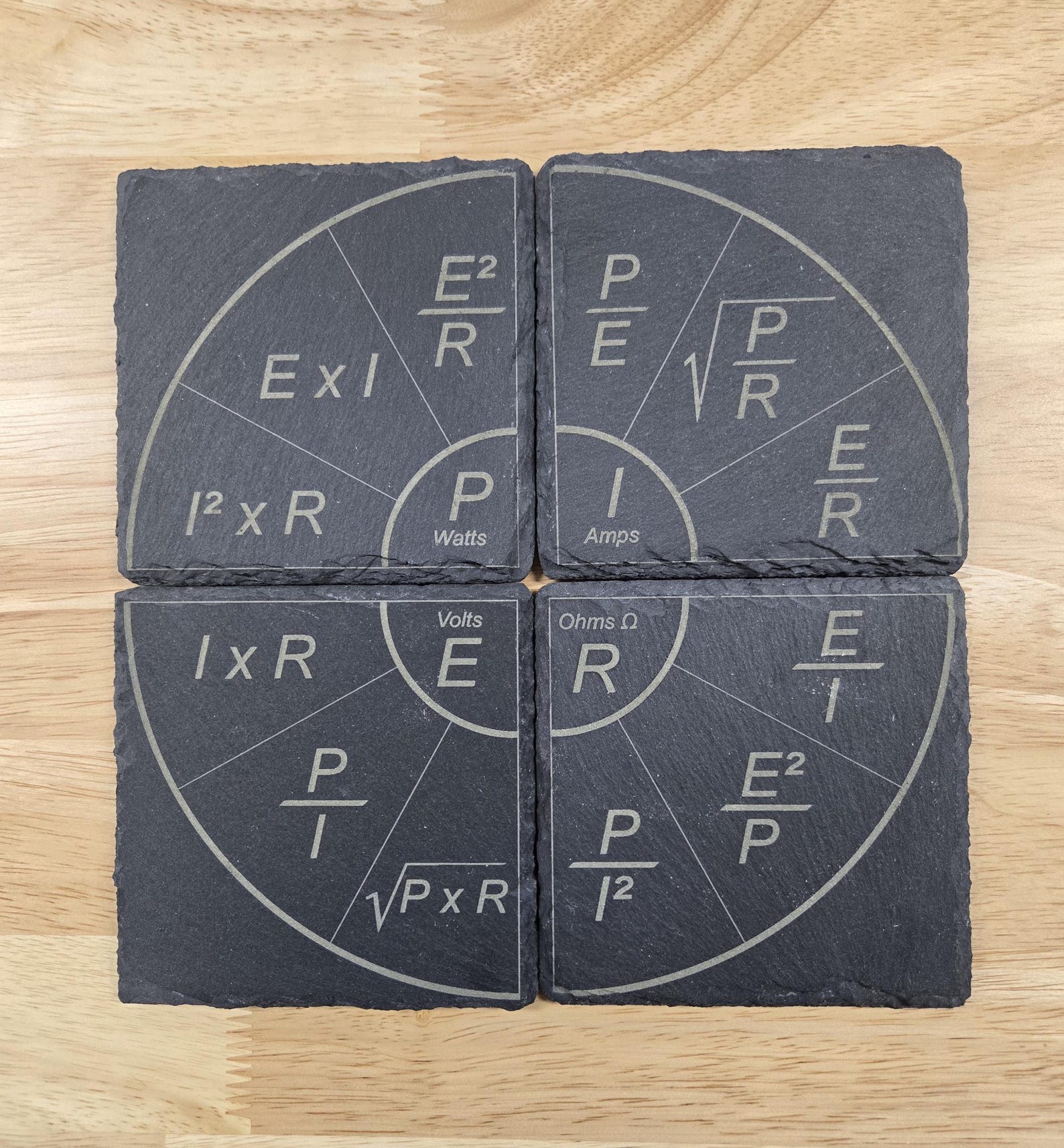 Slate Stone Ohms Law Coasters (square) - Etsy