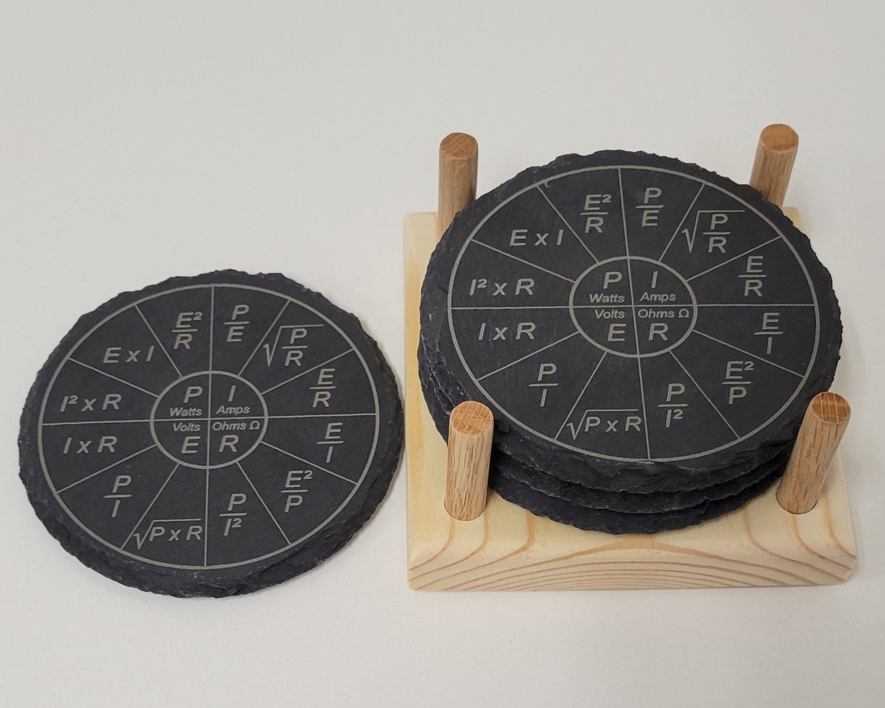 Slate Stone Ohms Law Coasters (round) - Etsy