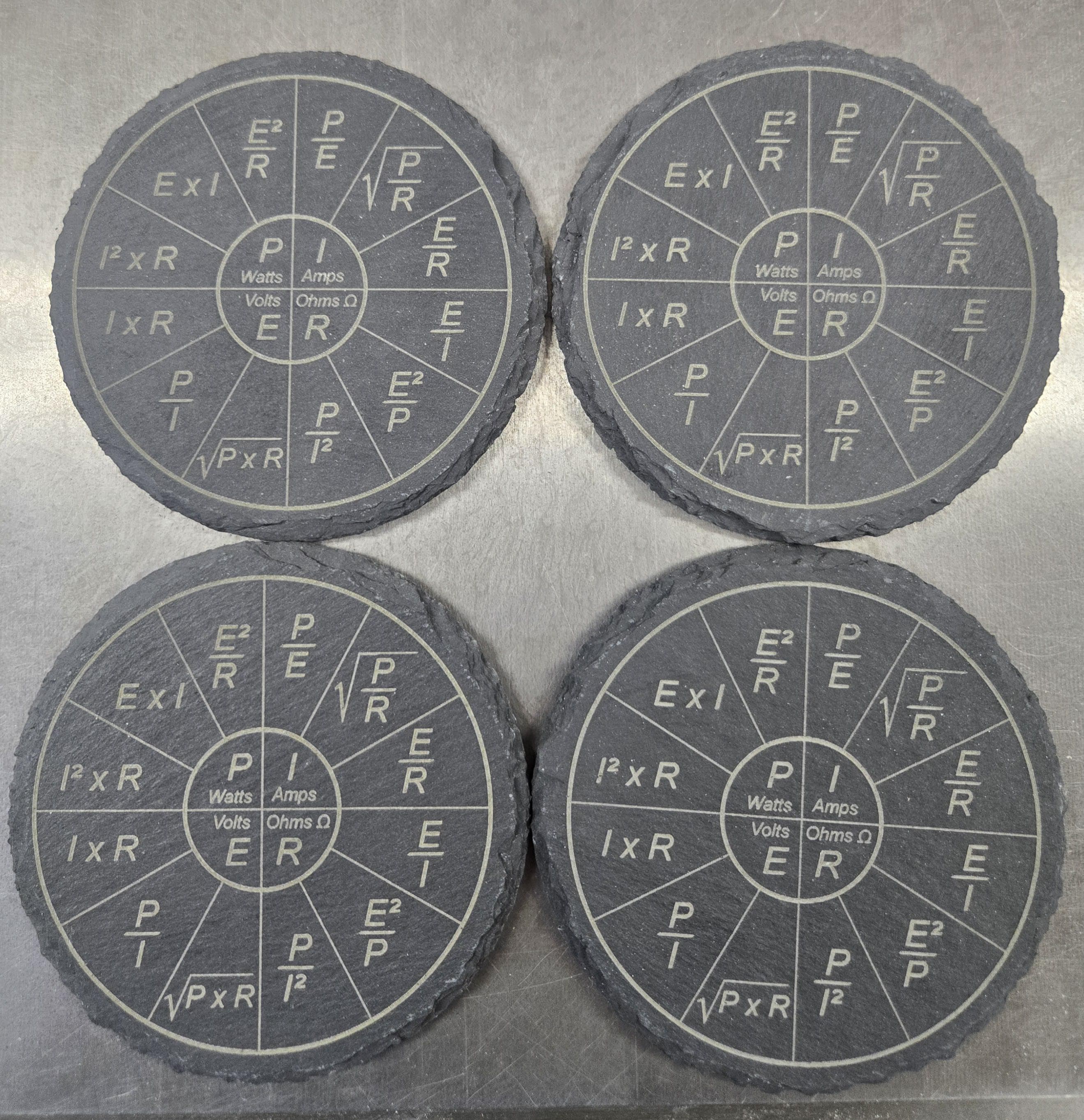Slate Stone Ohms Law Coasters (round) - Etsy