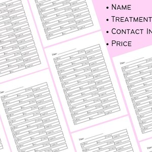 Appointment Book Digital Download // 9am-7pm Hour Slots, Beauty & Hair Salon Client Record ...