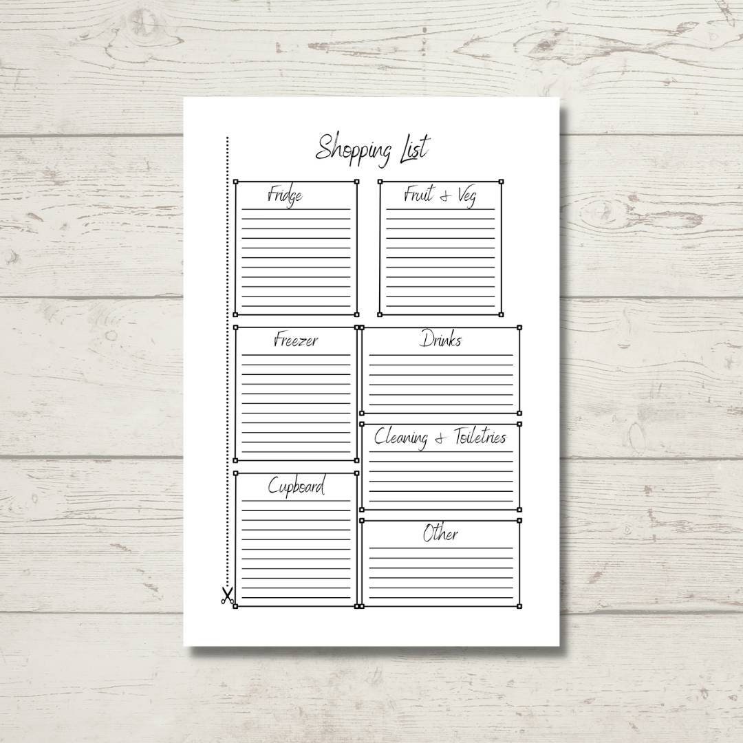 Lets Go Shopping Printable Instant Download // Organise Your Shopping ...