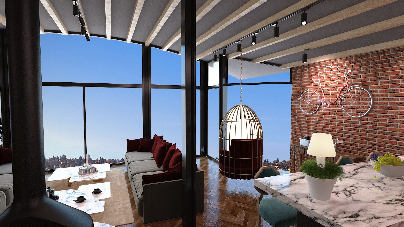 Loft Style House Design Customize Interior Design 3D - Etsy