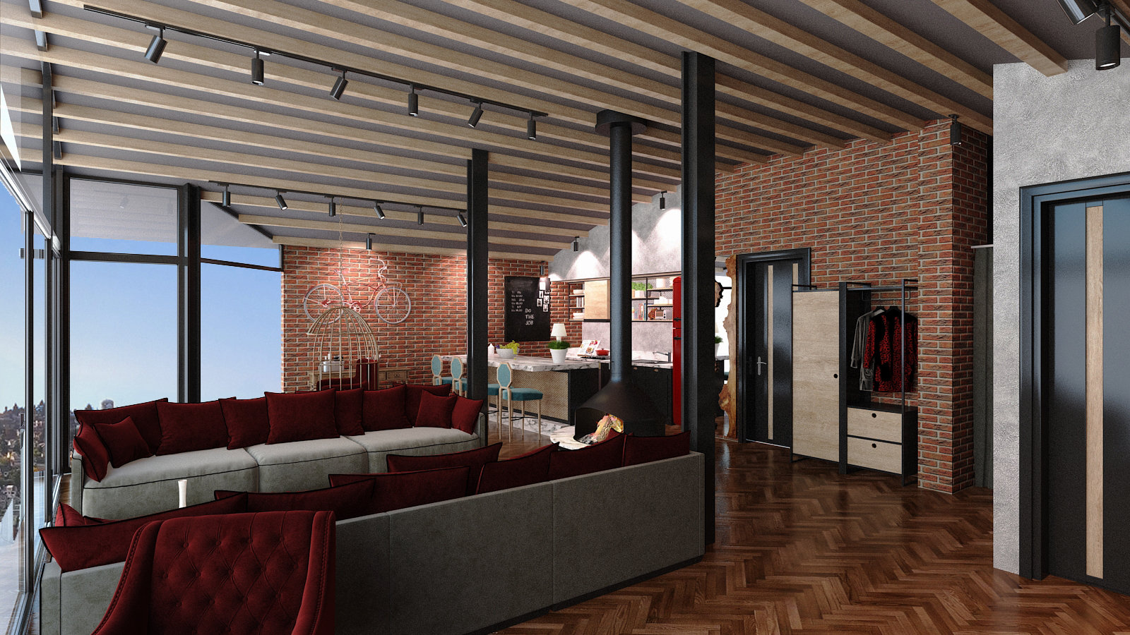Loft Style House Design Customize Interior Design 3D - Etsy
