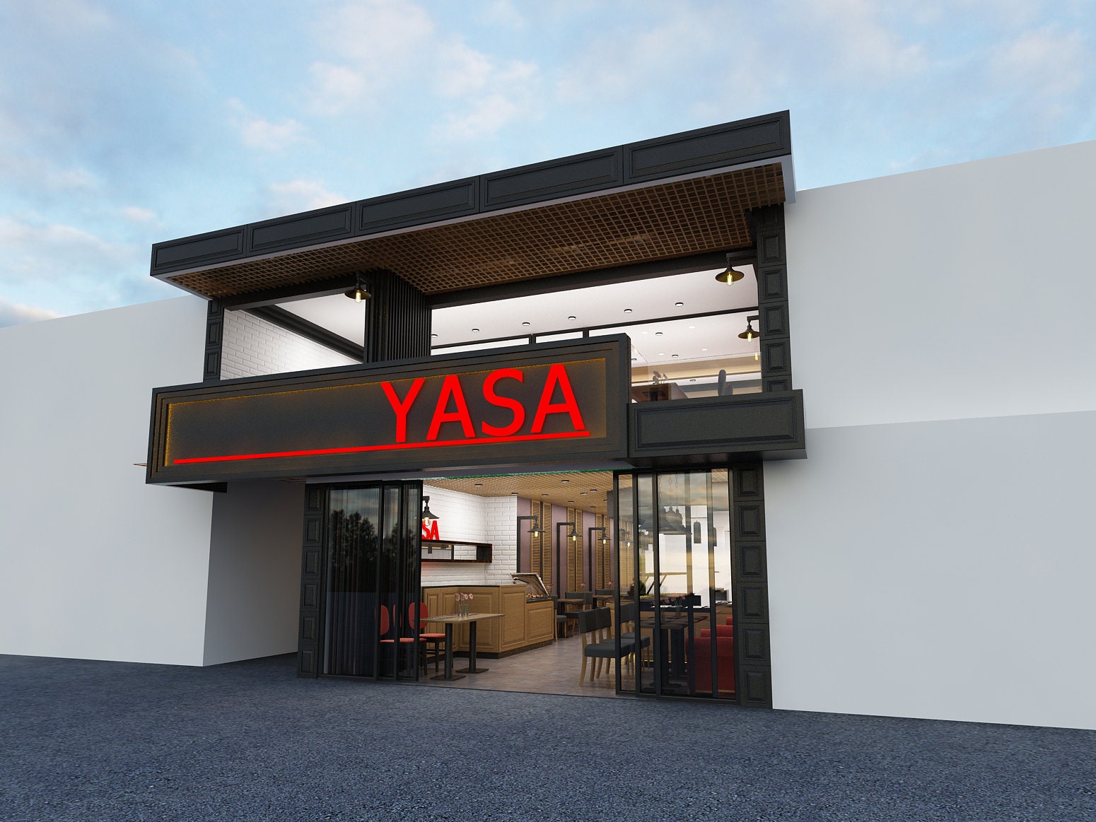 3D Cafe Design, 3D Restaurant Design, Customize Interior Design, 3D ...