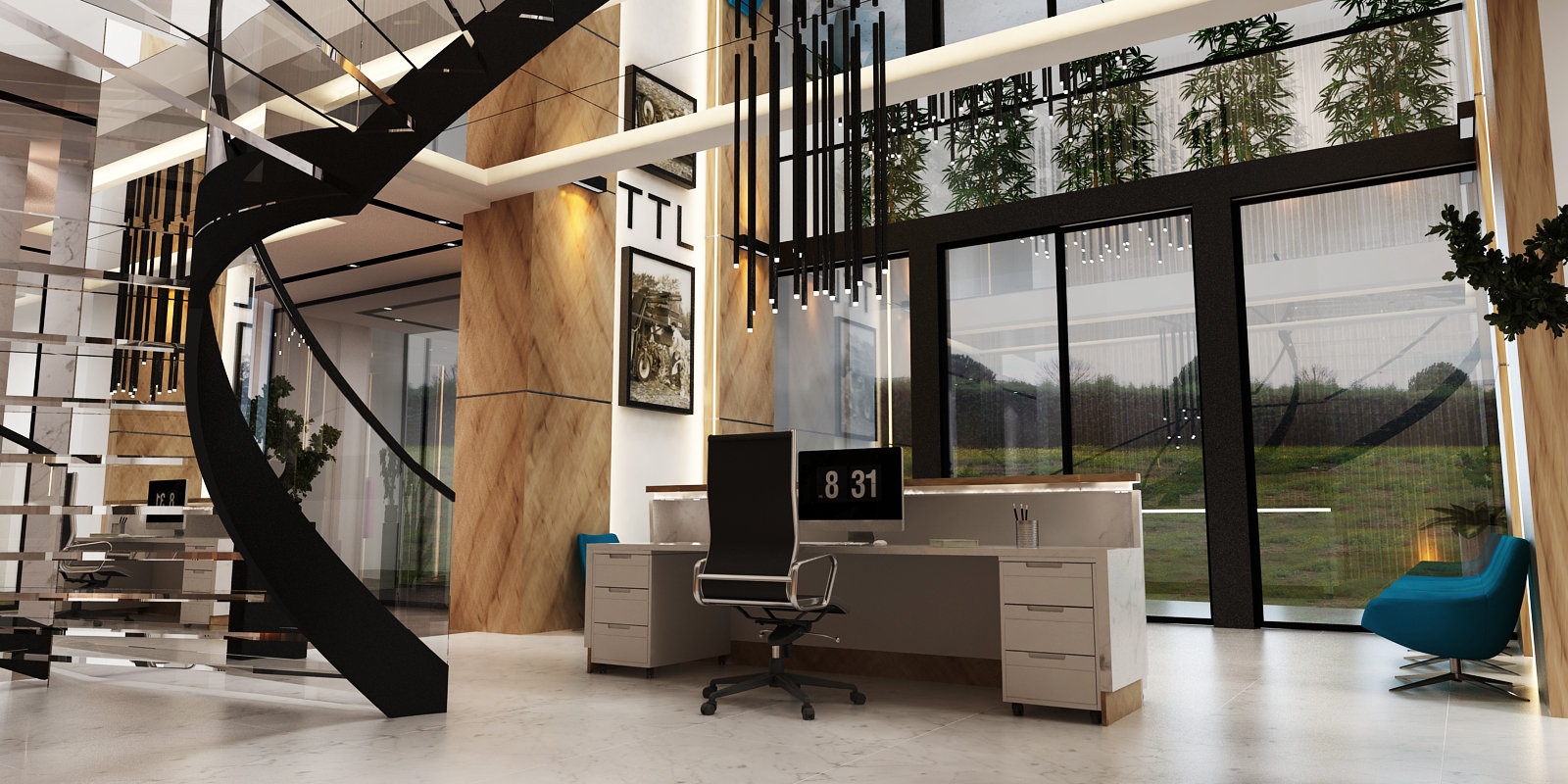 Office Design 3D Work House Design Customize Interior - Etsy
