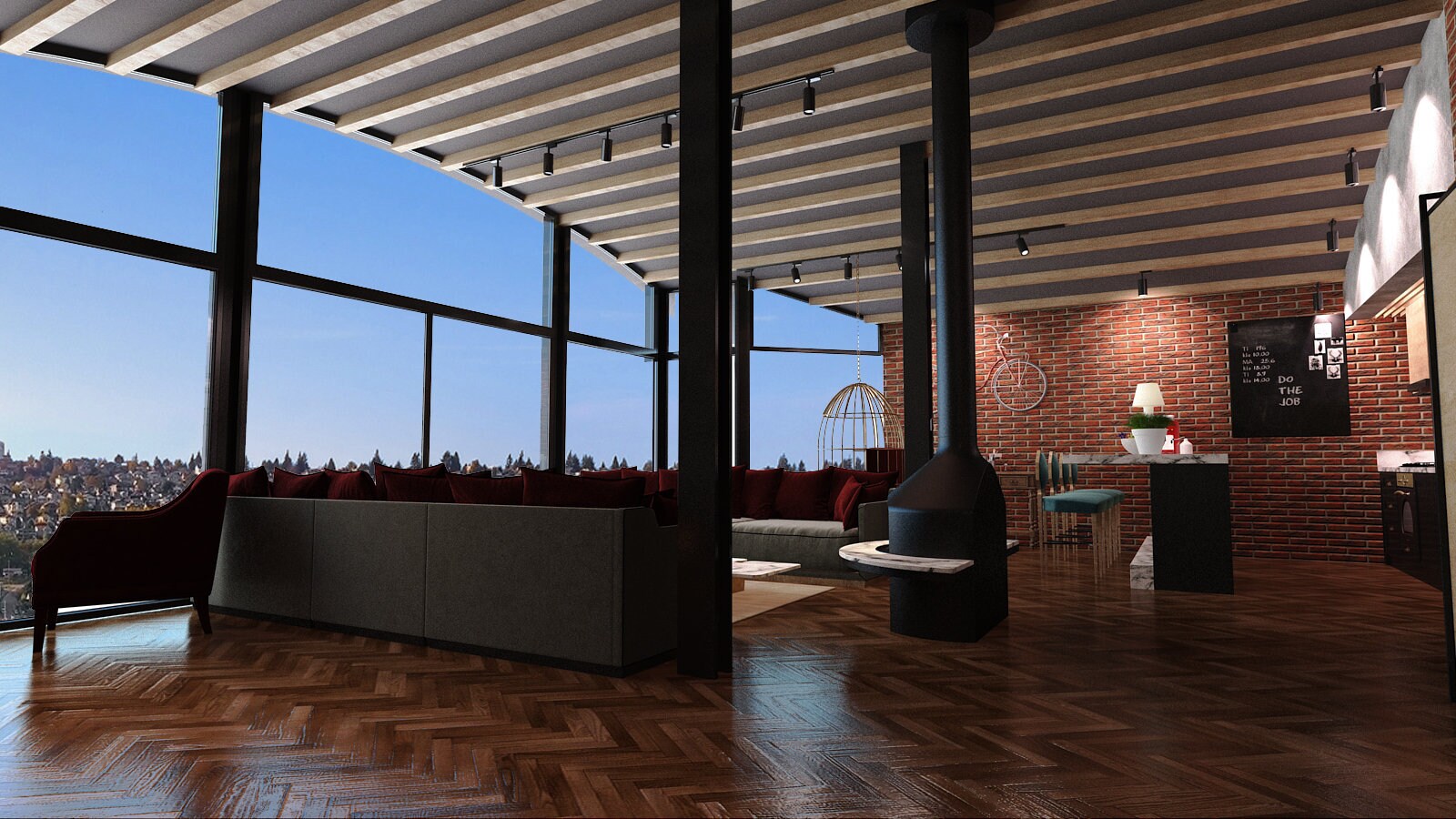 Loft Style House Design Customize Interior Design 3D - Etsy