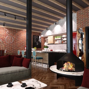 Loft Style House Design Customize Interior Design 3D - Etsy