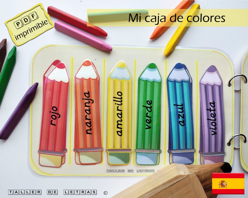 Spanish Color Matching Game, Toddler Learning Colors (digital Download ...