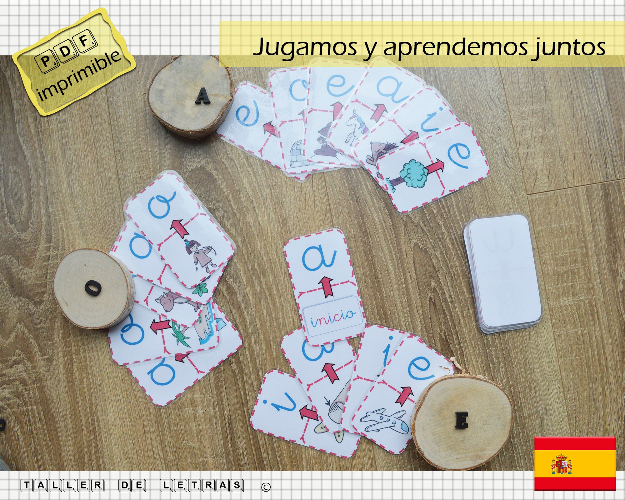 Juego de vocales en español, Juego educativo para aprender las vocales ...