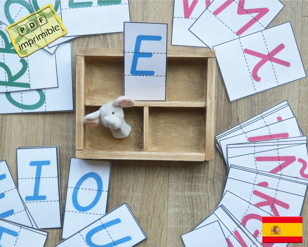 Spanish Montessori Movable Alphabet, Uppercase Letter Cards (digital ...