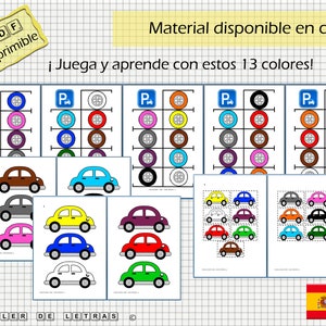 Lotto / Bingo Color Matching Game in Spanish, Educational Activity Game ...