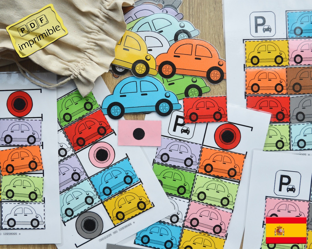 Lotto / Bingo Color Matching Game in Spanish, Educational Activity Game ...